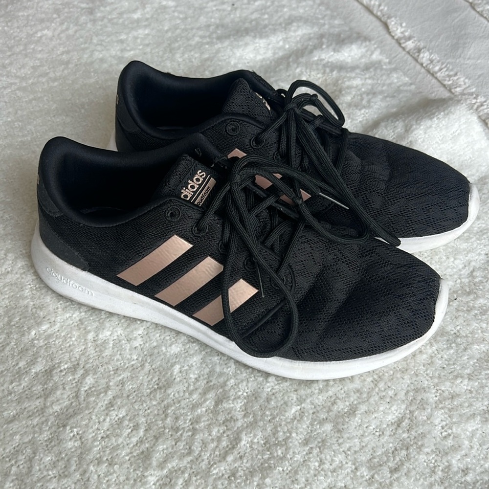 Black Lace Mesh Adidas Cloudfoam Sneakers - Gem